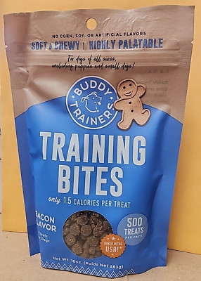 Buddy Trainers Training Bites Bacon/Lot of 2 bags/ 10 oz./500 treats ...