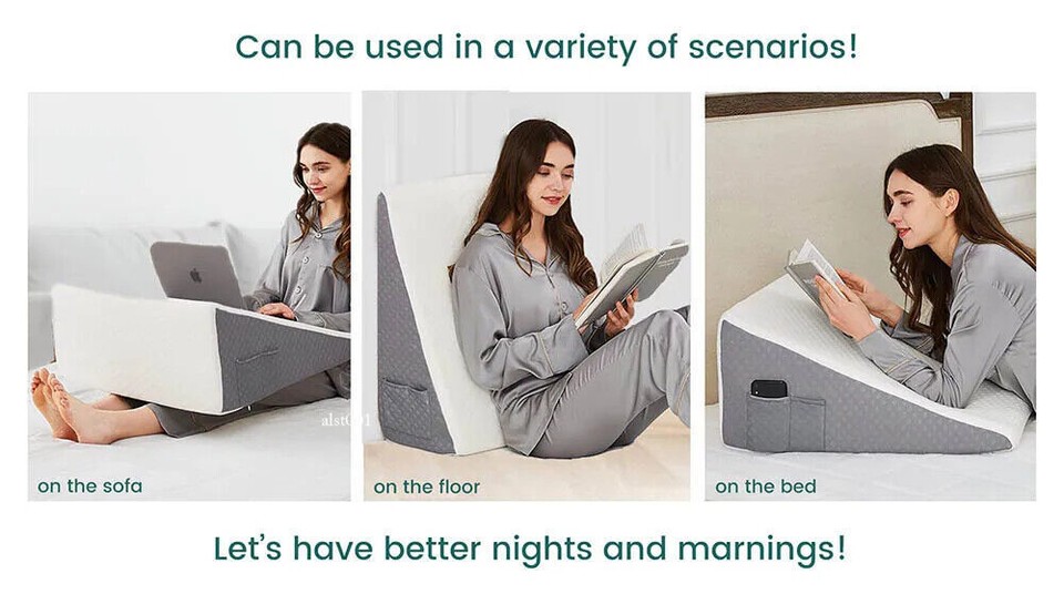 Wedge Pillow for Sleeping Acid Reflux After Triangle Elevated Pillow ...