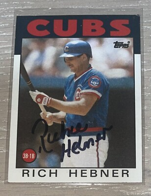 Rich Richie Hebner Signed 1986 Topps Card Pirates Cubs Auto | eBay