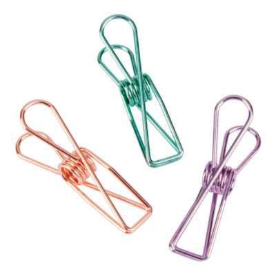 Office Depot Brand Fish Binder Clips, 2", 20-Sheet Capacity, Assorted ...