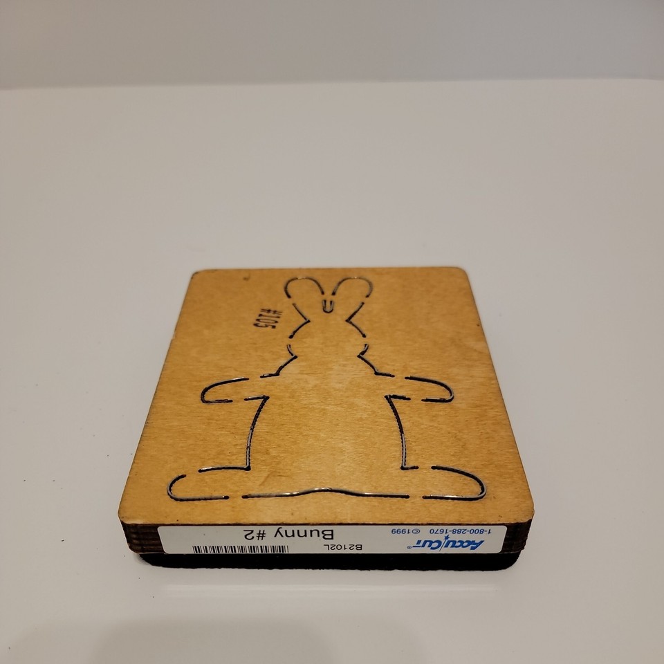 ACCUCUT Bunny #2 Wooden Die Cuts Ellison Scrapbooking Dies paper B2102L | eBay