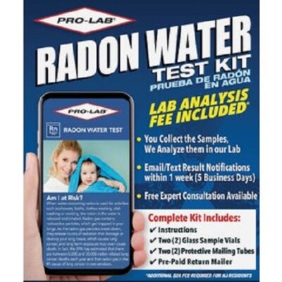 (2)-Pro Lab EPA Approved Drinking Water Radon Test Kit RW103 | eBay