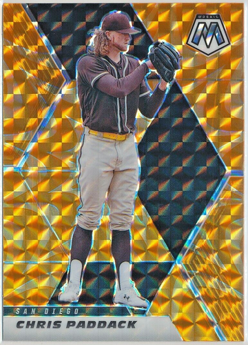 2021 Panini Mosaic - Chris Paddack - San Diego Padres - REACTIVE ORANGE ...
