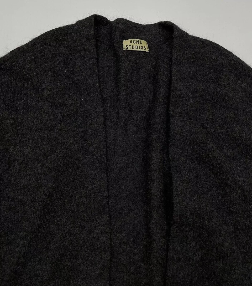 ACNE STUDIOS Raya Sh Kid Mohair Wool Cardigan Black Size S ACNE STUDIOS Raya Sh Kid Mohair Wool Cardigan Black Size S