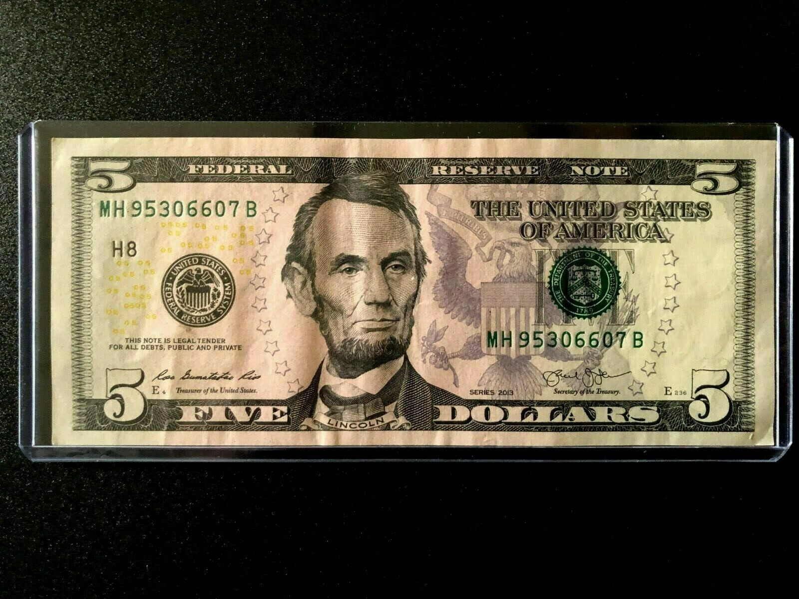 10 BCW Rigid Currency Banknote Holder Regular Dollar Bill Note Topload ...