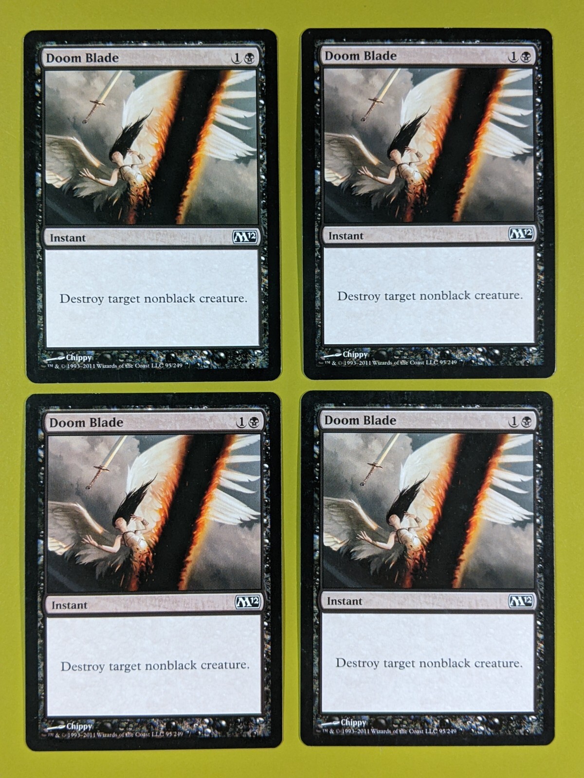 Doom Blade x4 M12 Magic 2012 4x Playset Magic the Gathering MTG | eBay