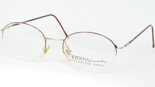 Vienna line VL 1848 41A GOLD TORTOISE EYEGLASSES GLASSES FRAME 49-19 ...