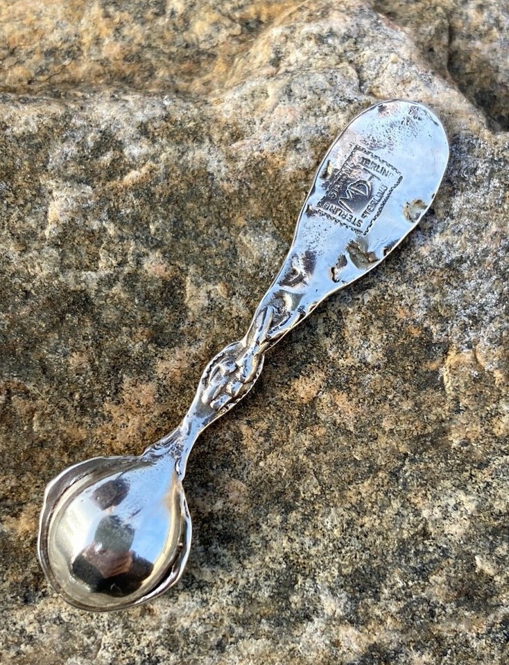 Vintage, Sterling Silver, Flower Salt Spoon, Hallmarked, 2.5", No ...