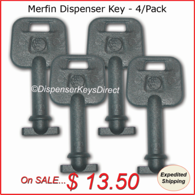 Merfin Dispenser Key for Paper Towel & Toilet Tissue Dispensers - (4/pk ...