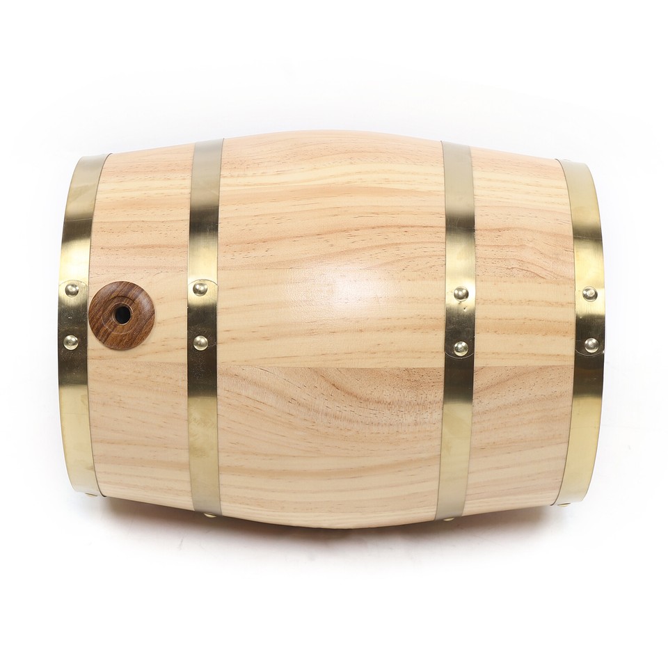10L Oak Barrel Cask Wooden Storager For Wine Brandy Whiskey Beer ...