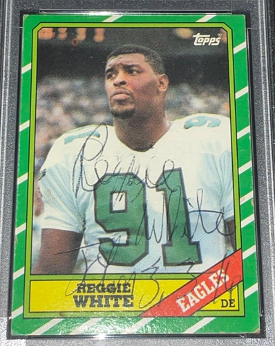 Signed Reggie White 1986 TOPPS #275 Vintage Autographed Rookie Card HOF ...