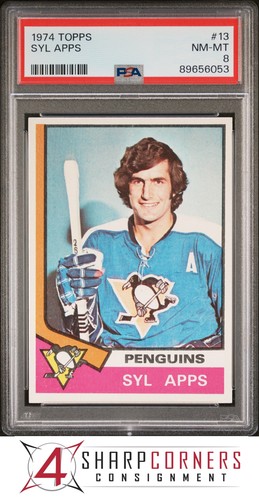 1974 TOPPS #13 SYL APPS PENGUINS PSA 8 H4032131-053 | eBay