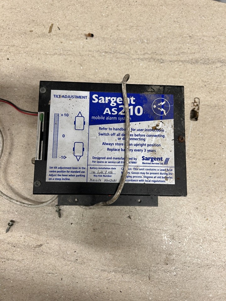 CARAVAN/MOTORHOME/BOAT SARGENT ALARM BOX SAS AS210 + PIR | eBay UK