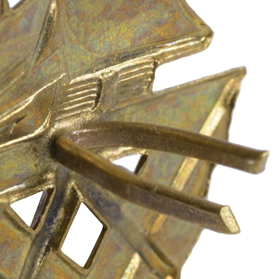 CZECHOSLOVAKIAN ARMY BRASS EMBLEM MECHANIZED TROOPS BADGE TANK INSIGNIA ...