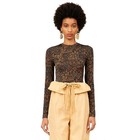 Ulla Johnson Eve Top Onyx Black Stretch Jersey Long Sleeve Fitted Shirt ...