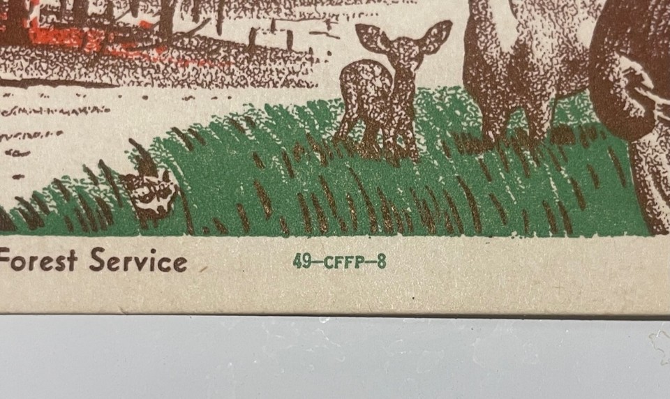 Old 1949 Smokey the Bear Bookmark Ruler Forest Fire Prevention USFS ...