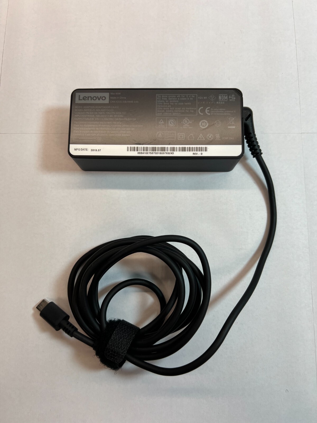 Lenovo 65 Watt Type-C USB AC Adapter ADLX65YDC2D | eBay