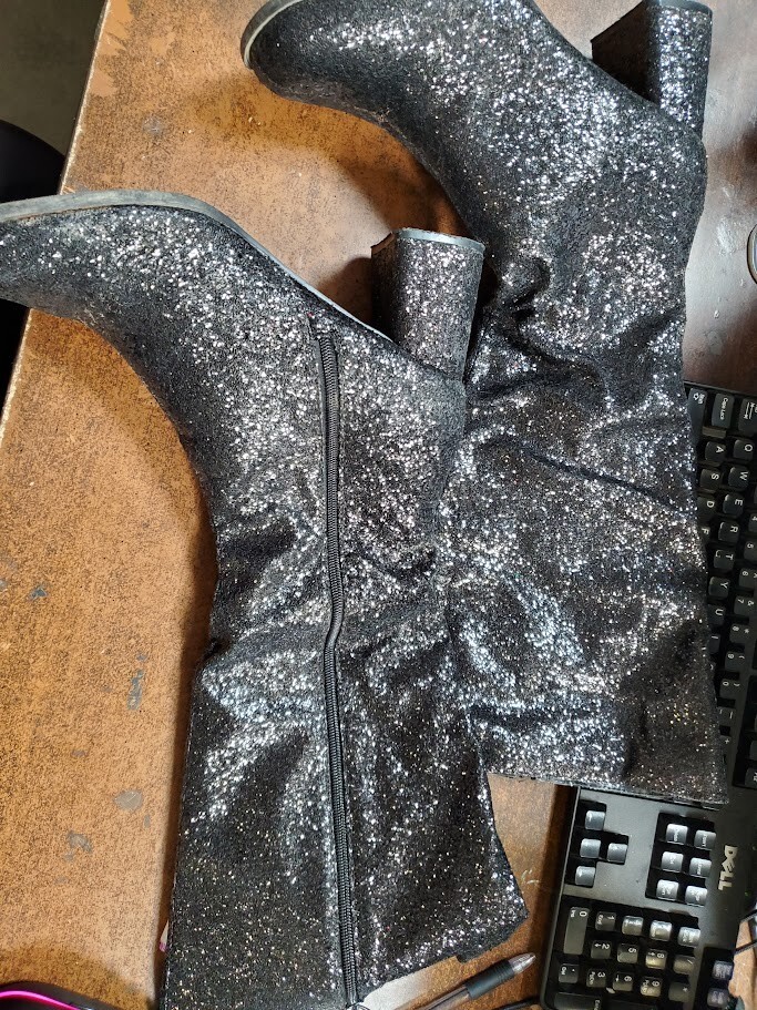 Ellie 3" Heel Glitter Gogo Boot. W/Zipper. Women Shoes Boots GOGO/G ...