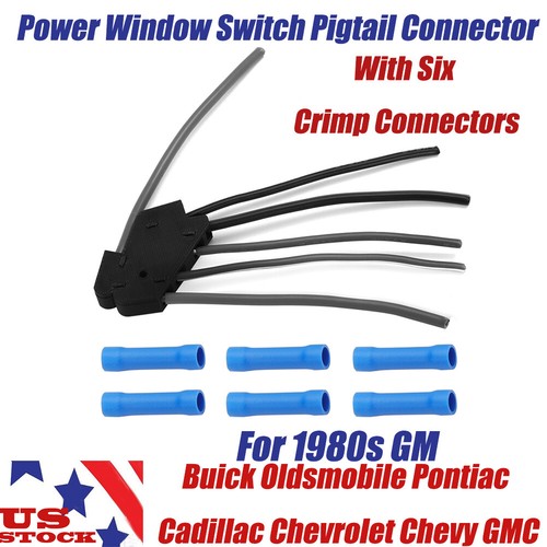 For GM Power Window Switch Pigtail Connector Wire Chevy C10 K5 Monte ...