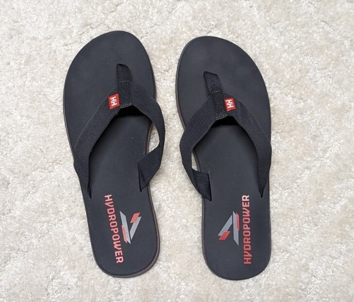HH Hydropower Men's Pool Side Gray Flip Flops, Size 1… - Gem