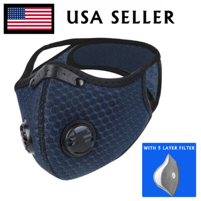 Face Mask Mesh Face Cover Filter Navy Blue USA Seller - Size Large Cool ...
