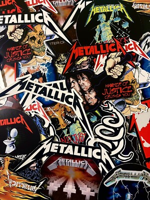 Metallica Sticker Pack - Heavy Metal Stickers , Thrash Metal Stickers ...