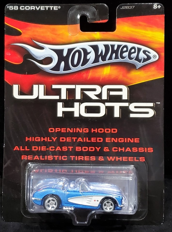 Hot Wheels 58 1958 Chevy Corvette Ultra Hots Detailed Chevrolet Car w ...