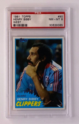1981 TOPPS HENRY BIBBY PSA 8 NR-MT #90 WEST SAN DIEGO CLIPPERS | eBay