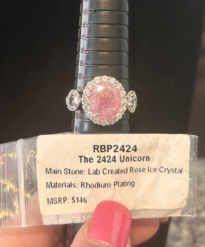Bomb Party The 2424 Unicorn RBP2424 LC Rose Ice Crystal Rhodium Plating ...
