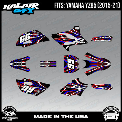 Graphics Kit for Yamaha YZ85 (2015-2021) YZ 85 Prime Series - Red Blue ...