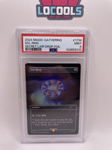 2024 Magic the Gathering MtG Secret Lair Iron Man Sol Ring 1734 PSA 9 ...
