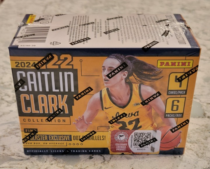 2024 Caitlin Clark Collection Basketball Blaster Box Blue Hy Vee ...