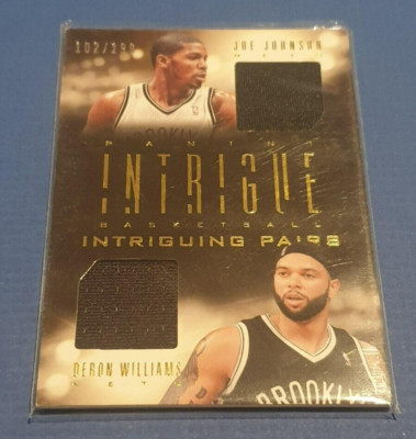 2013-14 Intrigue Joe Johnson/Deron Williams Dual Jersey Card #ed/199 ...