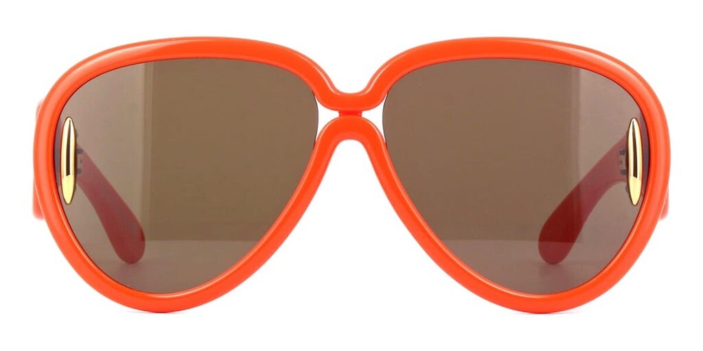 LOEWE LW 40132I 42E Paula's Ibiza Aviator Red Gold Brown Lens Large ...