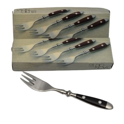 Studio Nova Cake Forks Dessert Forks Set of 8 Stainless Steel Black ...