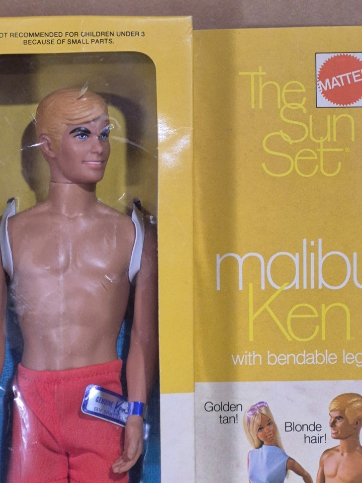 New 1970 Mattel Sun Set Malibu Ken # 1088 RARE and HARD TO FIND " BOX ...