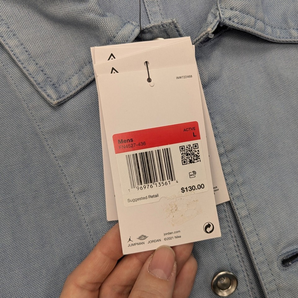 Nike Jordan Essentials Chicago Jacket Men's Size L Light Blue | eBay