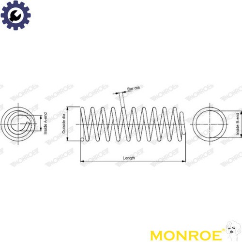 COIL SPRING SP0649 FOR PEUGEOT 406 D8B/DHW/DHY/DHX 1.9L LFZ/L6A/LFX/LFY ...