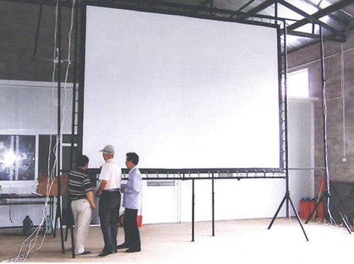 Wall Mount Outdoor Movie Projector Projection Screen Curtain Film 200 ...