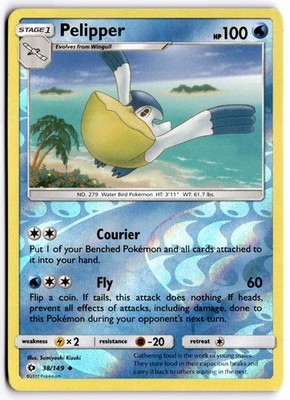 Pokemon TCG Pelipper Sun & Moon Base 38/149 Reverse Holo Uncommon | eBay
