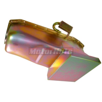 SB Chevy 283-350 Drag Race 1980-85 Oil Pan Zinc 7Qt 2 piece rear main ...
