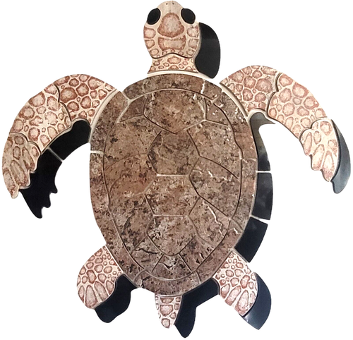 Brown Sea Turtle Pool Mosaic Tile, Made in USA - Large (1 PC - 24"). | eBay