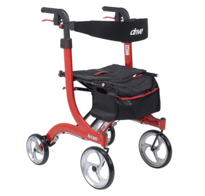 Drive Medical RTL10266-T Nitro DLX Foldable Rollator Walker with Seat ...