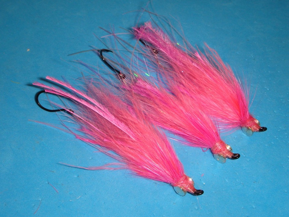 FLY FISHING FLIES - Pink GUIDE INTRUDER Steelhead Streamers, "size #4 ...