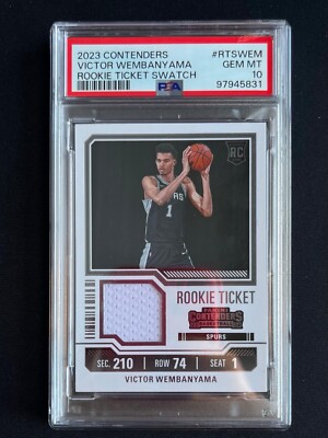 Victor Wembanyama 2023-24 Panini Contenders Rookie Ticket Swatch #RTS ...