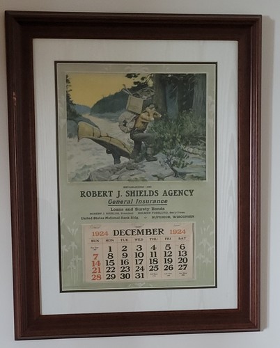 Philip Goodwin large Calendar, Superior WISCONSIN. 100 YEAR OLD | eBay