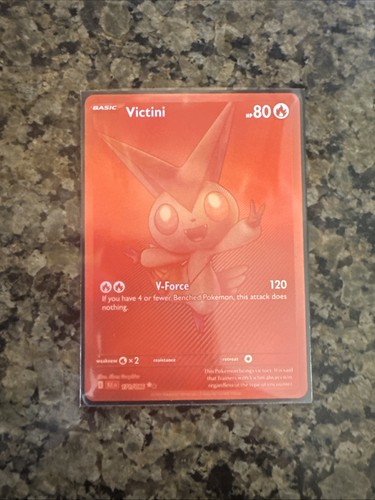 Red Victini Black Bolt 171/086 Pokemon Card English In Hand Ready To ...