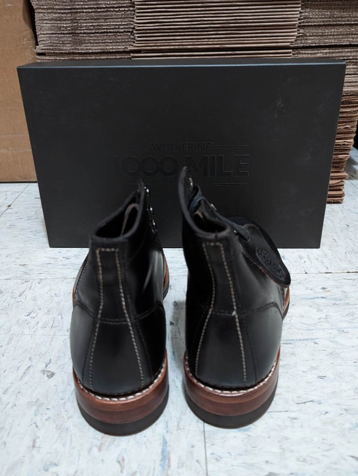 Wolverine 1000 Miles Men's Evans W40048 Original Boot Black Vibram Sole ...