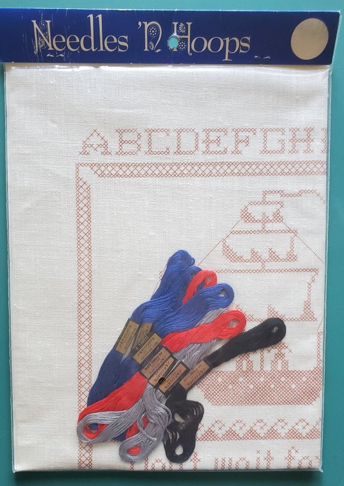 Vintage Needles ’n Hoops 'Ship Sampler' Cross Stitch Kit 12x16” No. 101 ...