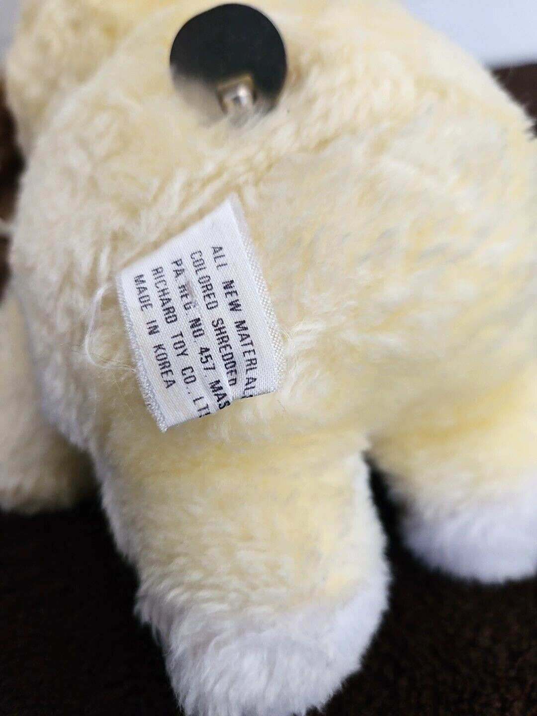 Richard Toy Puppy Dog Plush Stuffed Animal Yellow White Brown Ears ...